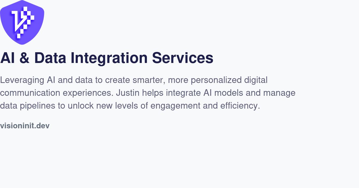 AI & Data Integration Services | Justin Riddiough - Expert Digital ...