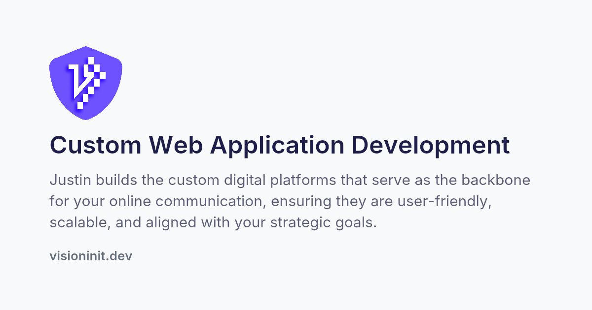 Custom Web Application Development | Justin Riddiough - Expert Digital Solutions & Web Development